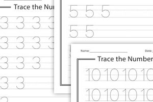Kindergarten Tracing Worksheets
