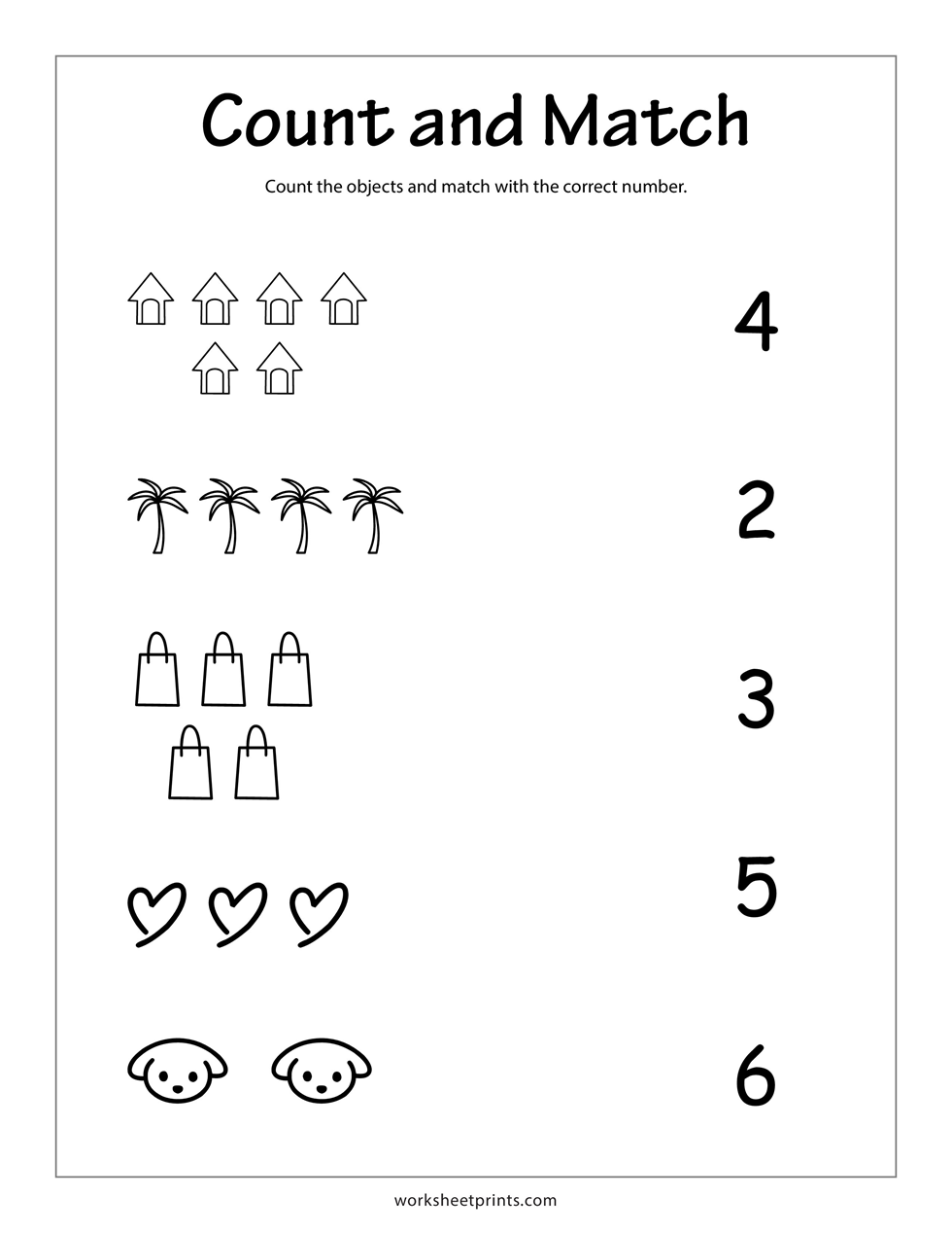Count And Match 1 10 Worksheets