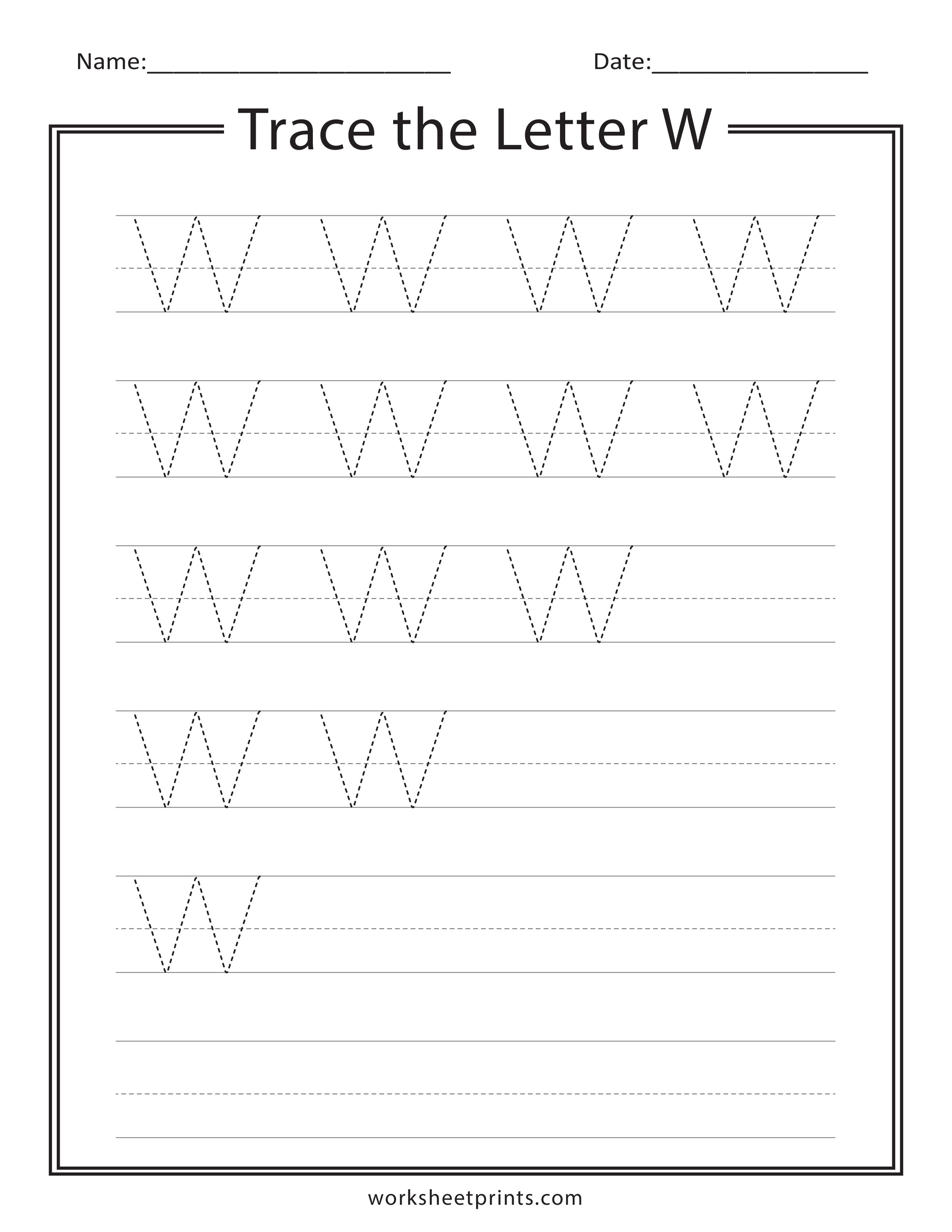 Tracing the Letter W