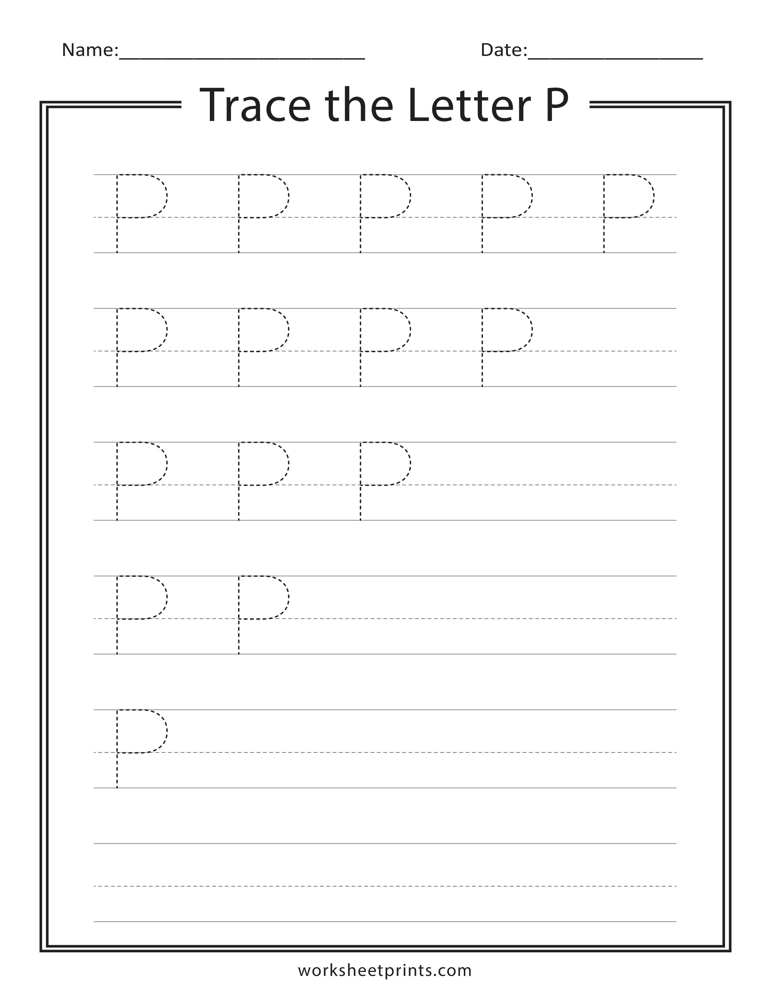 Tracing the Letter P