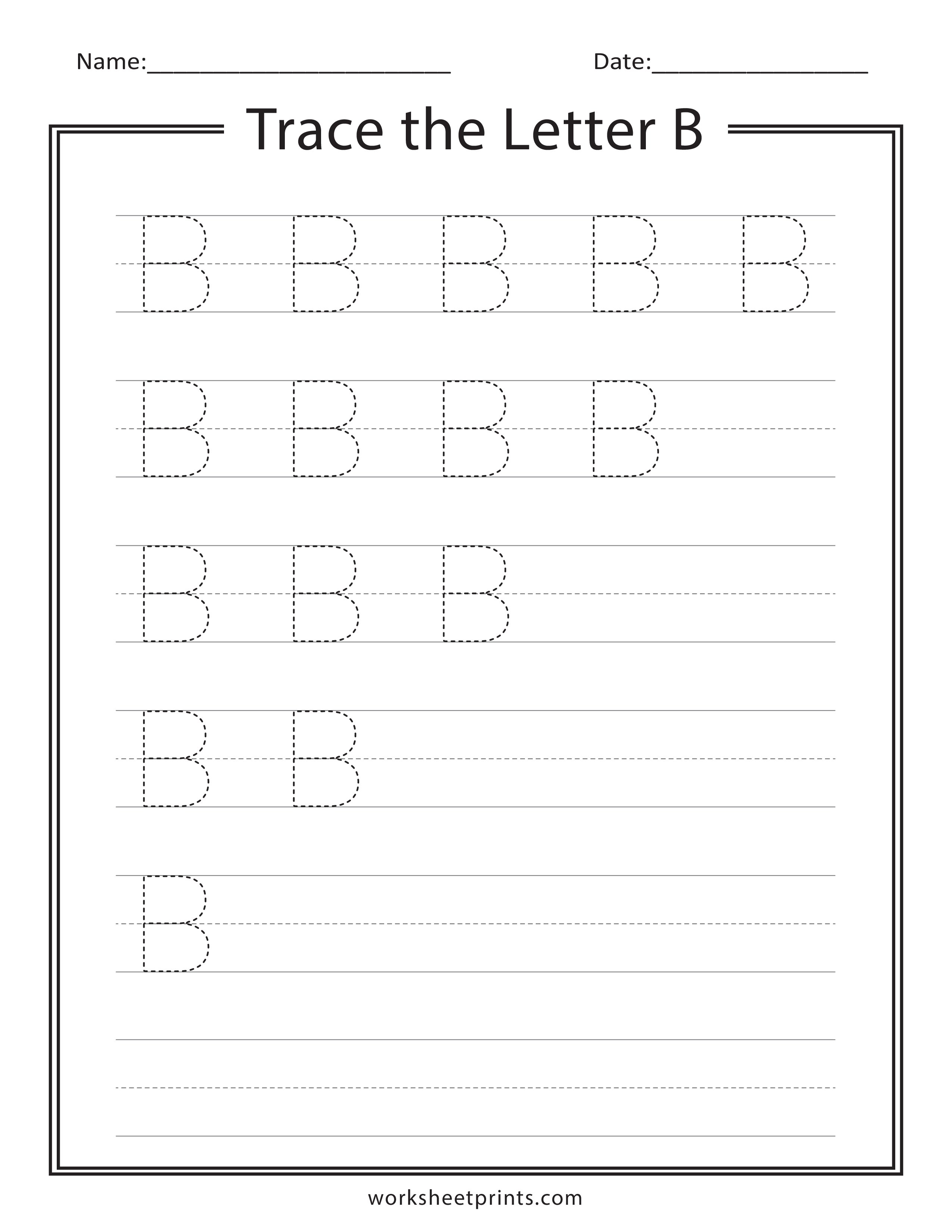 Tracing the Letter B