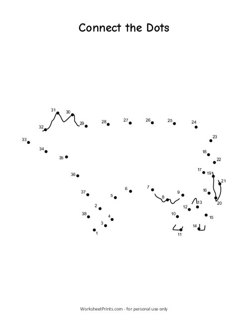 Printable Cow Dot to Dot Worksheet Printable Cow Dot to Dot Worksheet