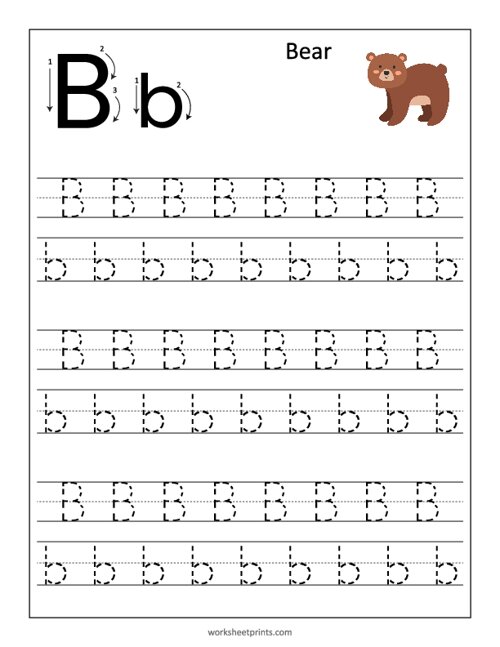 Tracing Letter B Pdf at Kristina Hertz blog